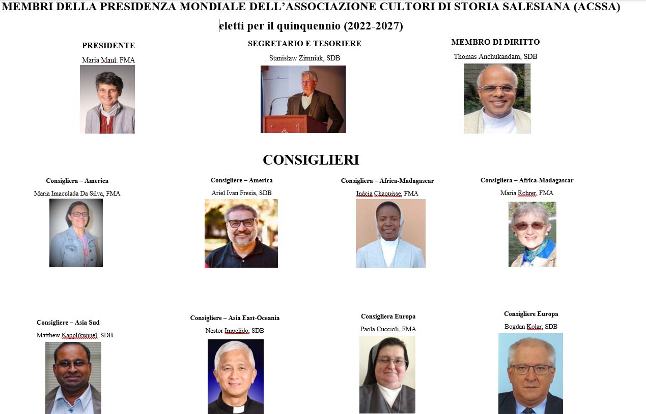 RMG – Decree of approval of new ACSSA World Presidency by Rector Major ...
