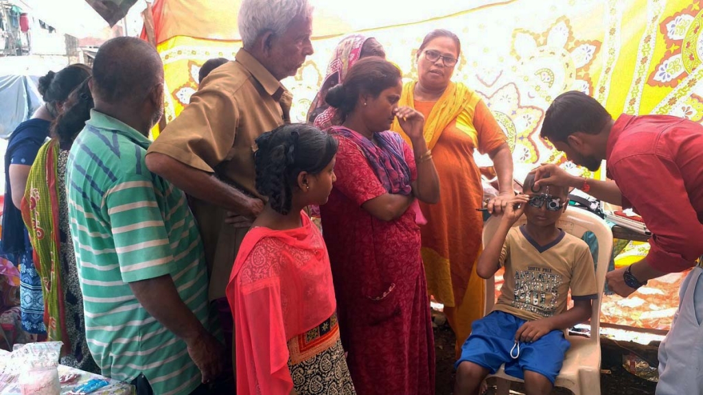 India - A medical camp for inhabitants of Wadala slums